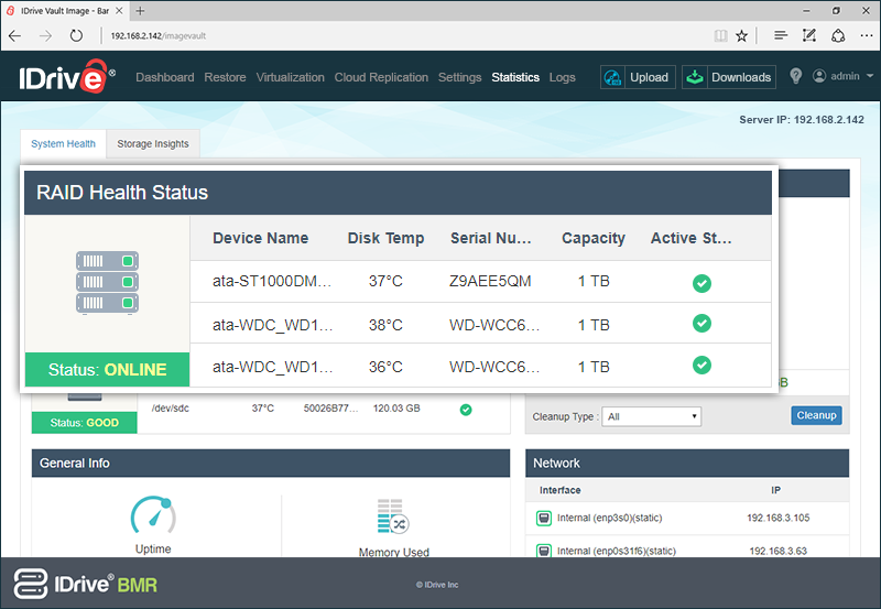 IDrive® BMR - FAQs on storage utilization