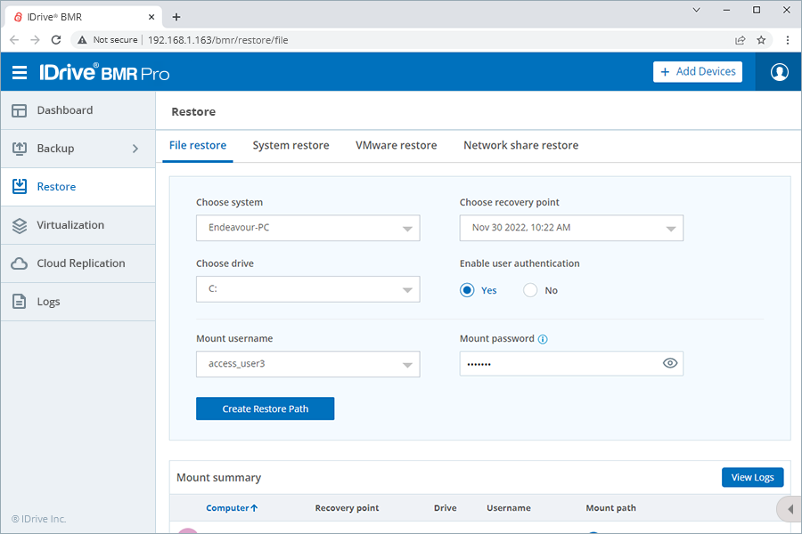 IDrive® BMR best practices for backup and recovery