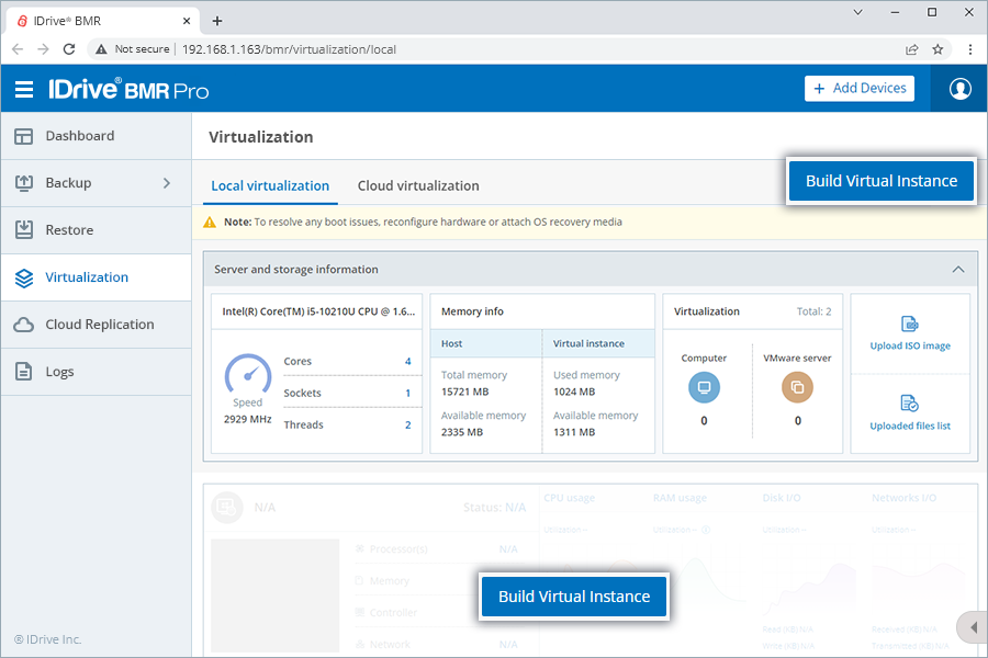 IDrive® BMR best practices for backup and recovery