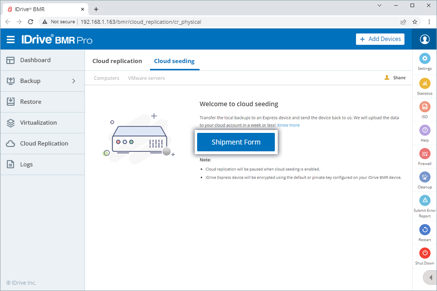 FAQs on IDrive® BMR cloud seeding