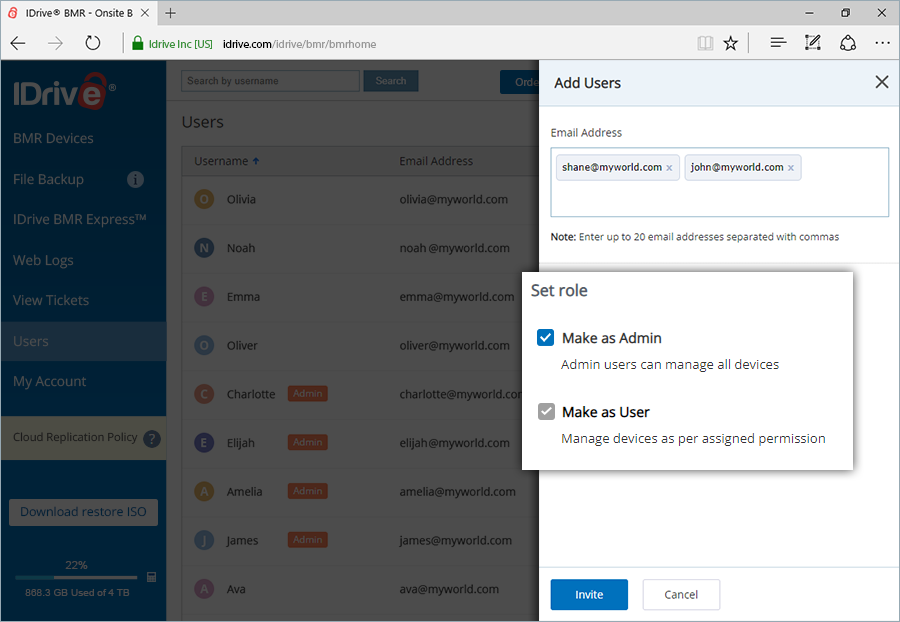 FAQs on IDrive® BMR web console