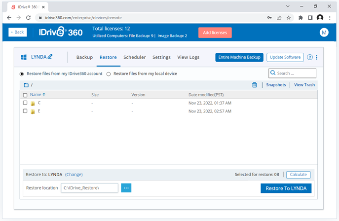 Entire machine backup - Backup your entire system