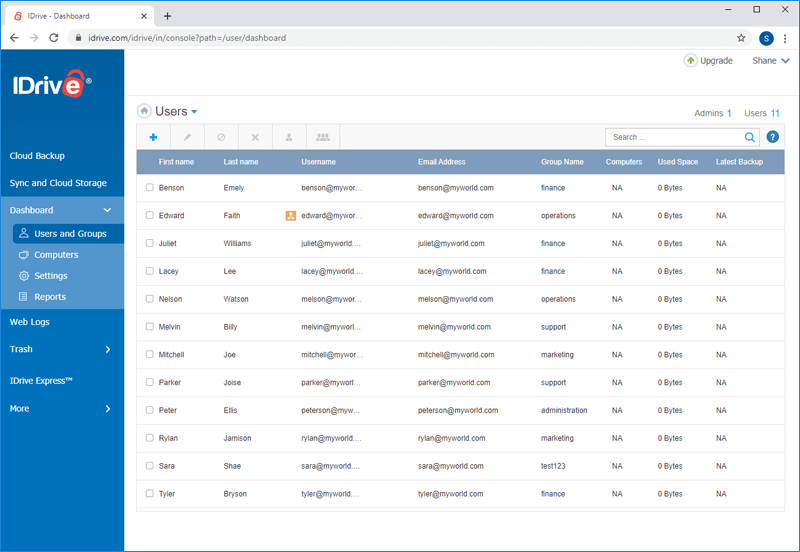 Centralized web console