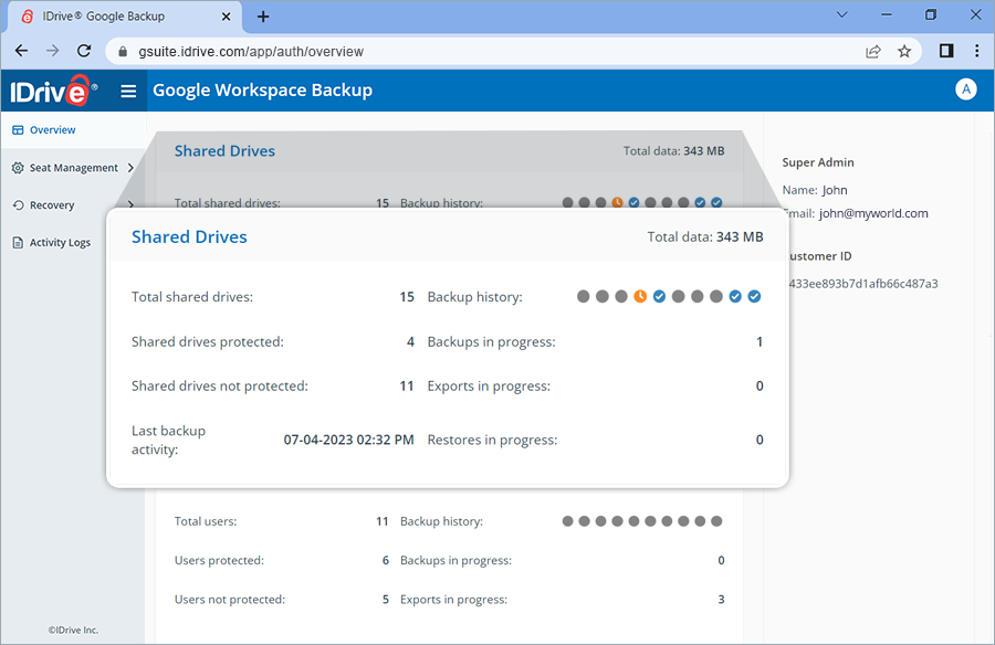 FAQs on online backup via IDrive® Google Workspace Backup