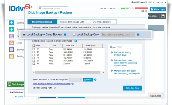 FAQs on Disk Image Backup – IDrive®
