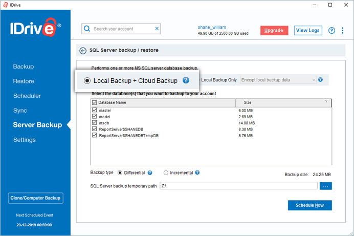 FAQs on MS SQL Server backup – IDrive®