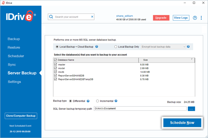 FAQs on MS SQL Server backup – IDrive®