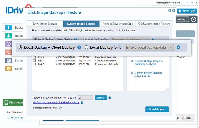 Backup your entire drive with ease using Disk Image Backup – IDrive®