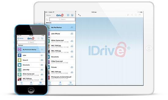 Backup, access, and share via iOS, Android and Windows Phone – IDrive®