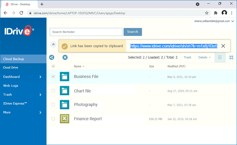 How to access, upload, sync files via IDrive web interface