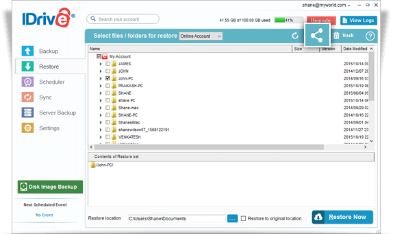 Questions on online backup, hybrid backup, share, etc – IDrive® Windows ...