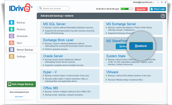 Answers for frequently asked questions on MS SharePoint Server backup – IDrive®