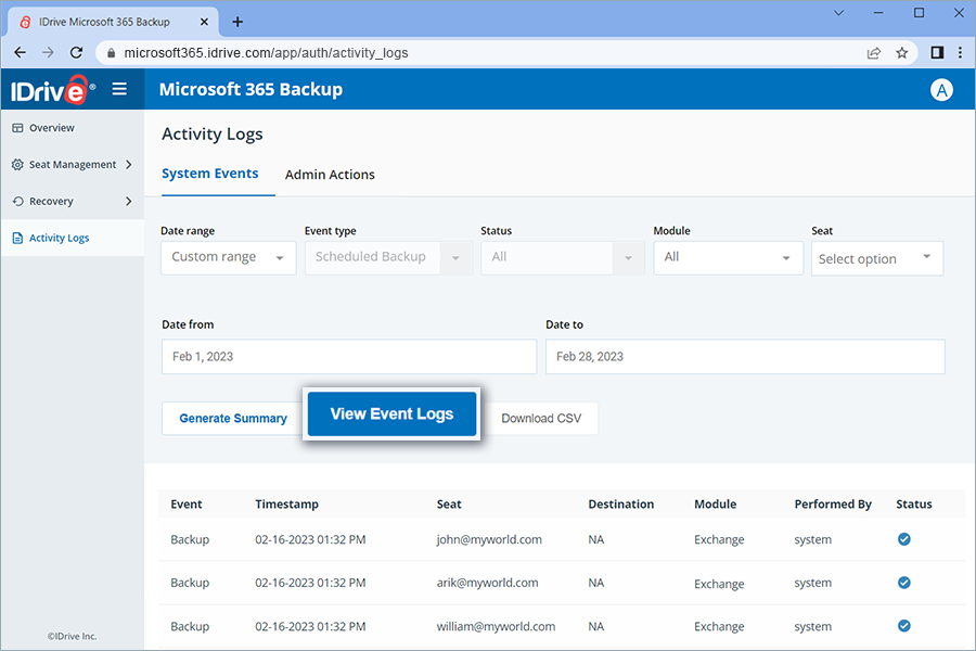 FAQs on online backup via IDrive® Microsoft 365 Backup
