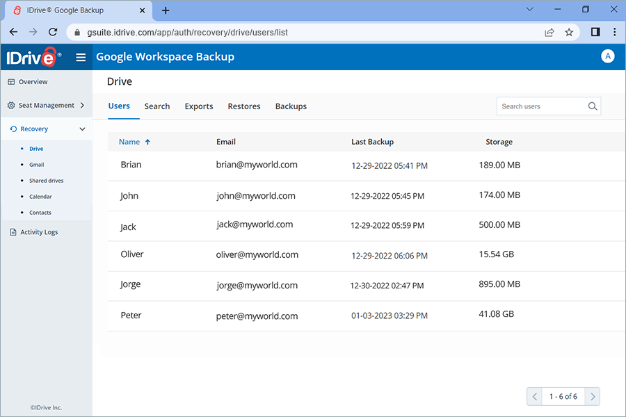 FAQs on online backup via IDrive® Google Workspace Backup