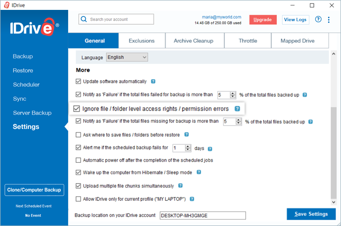 FAQs on online backup via IDrive® Windows application
